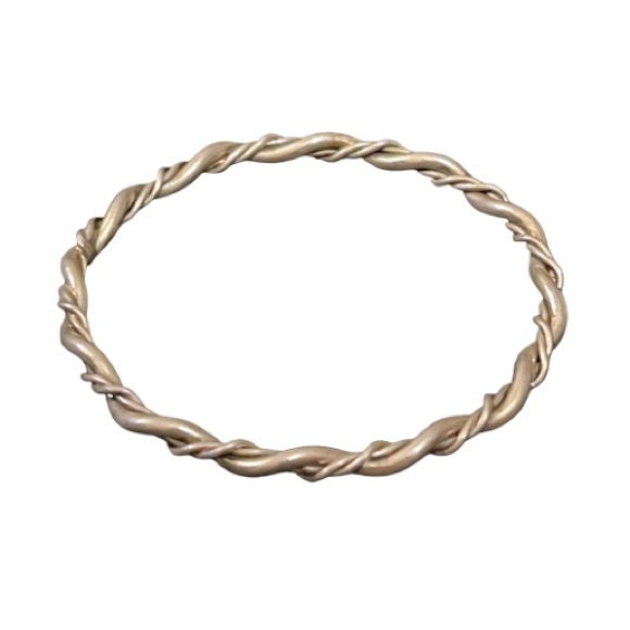Vintage | Jewelry | Vintage Taxco Solid Sterling Silver Twisted Rope Bangle Bracelet | Poshmark